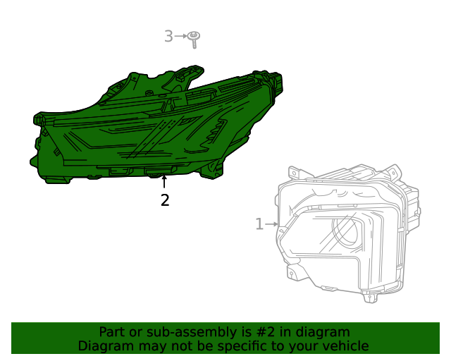 2022-2023 Chevrolet Traverse Daytime Run Lamp 85584765 | GMPartsDirect.com