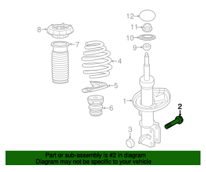 2012-2020 Chevrolet Sonic M14x2x55 Front Suspension Strut Bolt 11546535 ...