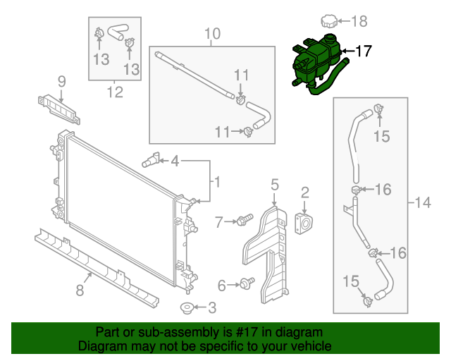 25430-G7500 - Reservoir Tank 2017-2019 Hyundai Ioniq | AutoNation Parts
