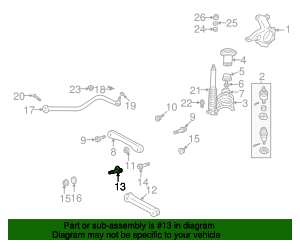 06504238 - Lower Control Arm Mount Bolt - 1993-2006 Mopar | Mopar Parts ...