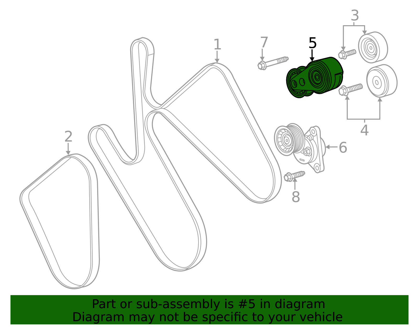 2017-2025 GM Drive Belt Tensioner 12673657 GM | GMPartsDirect.com