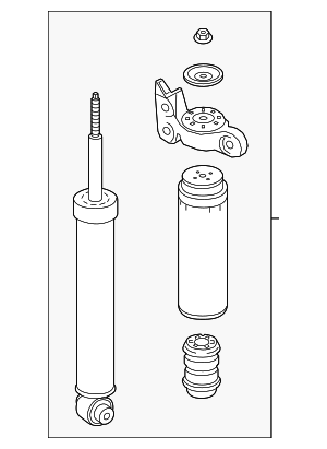 2018-2023 Buick Enclave Rear Shock Absorber Assembly with Upper Mount ...
