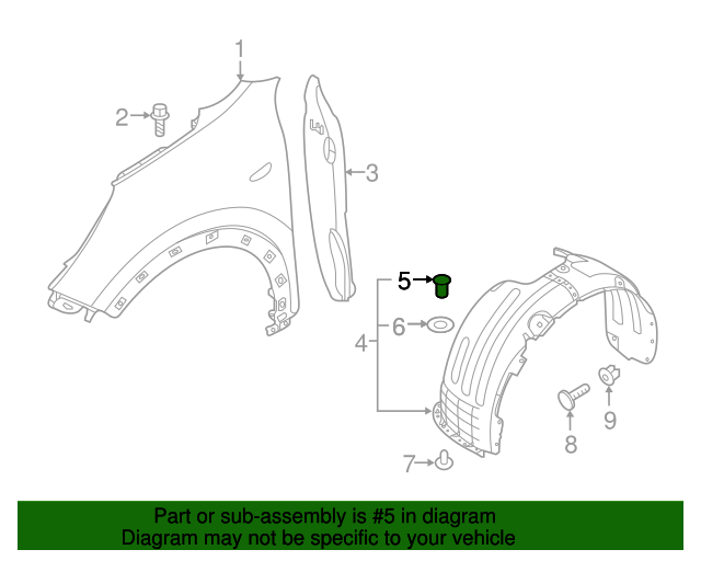 14160-03080 - Fender Liner Rivet 2006-2023 Kia | Kia.Parts Store