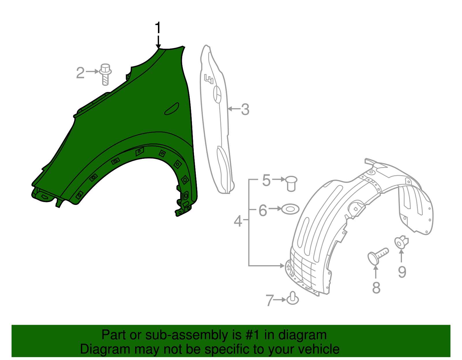 66321-G5000 - Fender 2017-2022 Kia | Kia.Parts Store