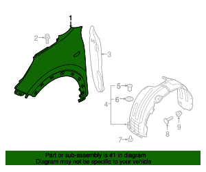 66311-G5000 - Fender 2017-2022 Kia | Kia.Parts Store