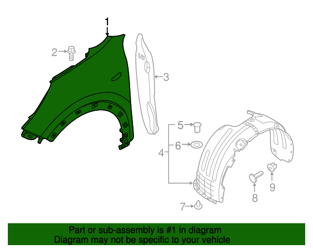 66321-G5000 - Fender 2017-2022 Kia | Kia.Parts Store