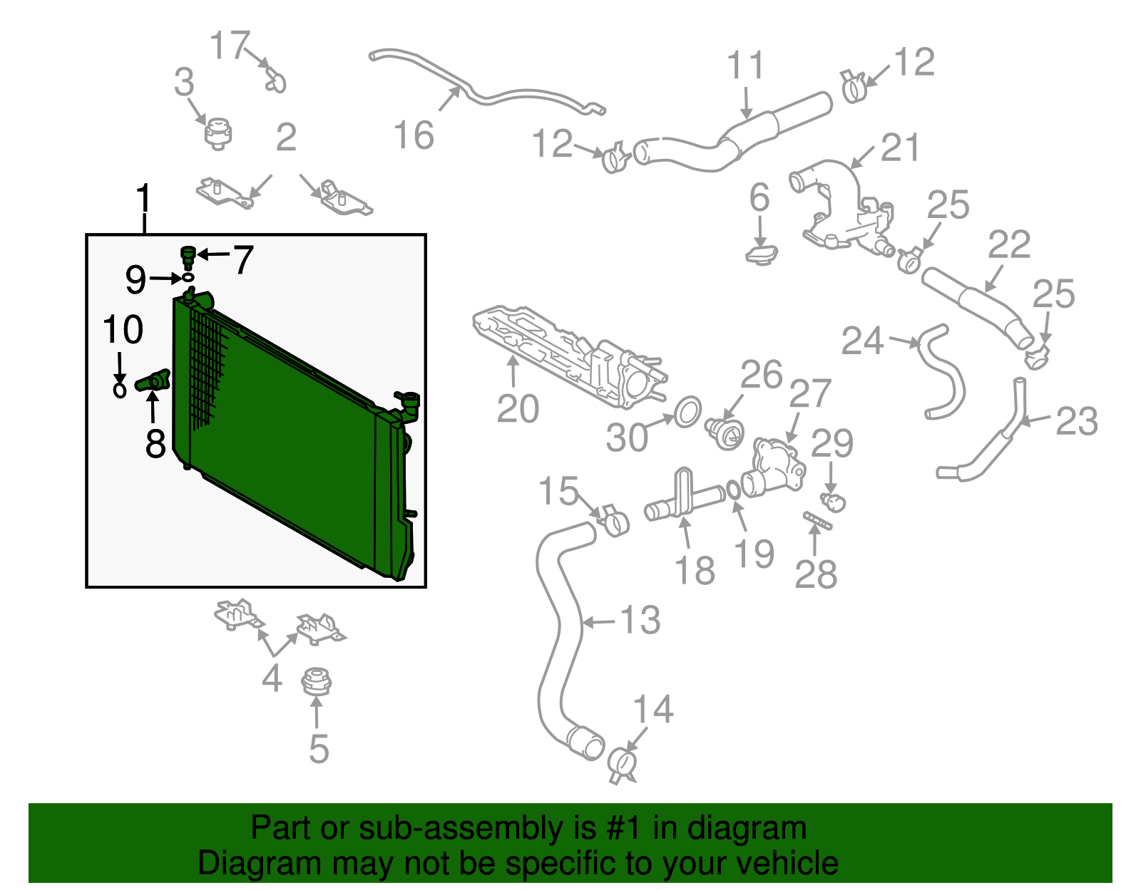 2006-2007 Toyota Highlander Radiator Assembly 16041-20354 | OEM Parts ...