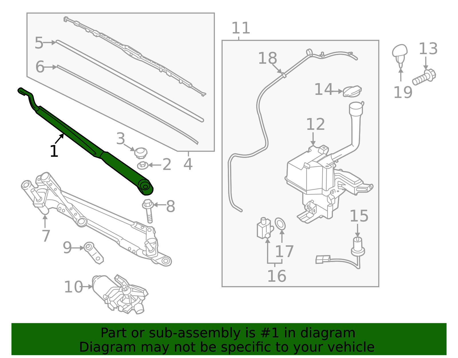 98311-R0000 - Windshield Wiper Arm 2022-2025 Kia Carnival | Kia.Parts Store