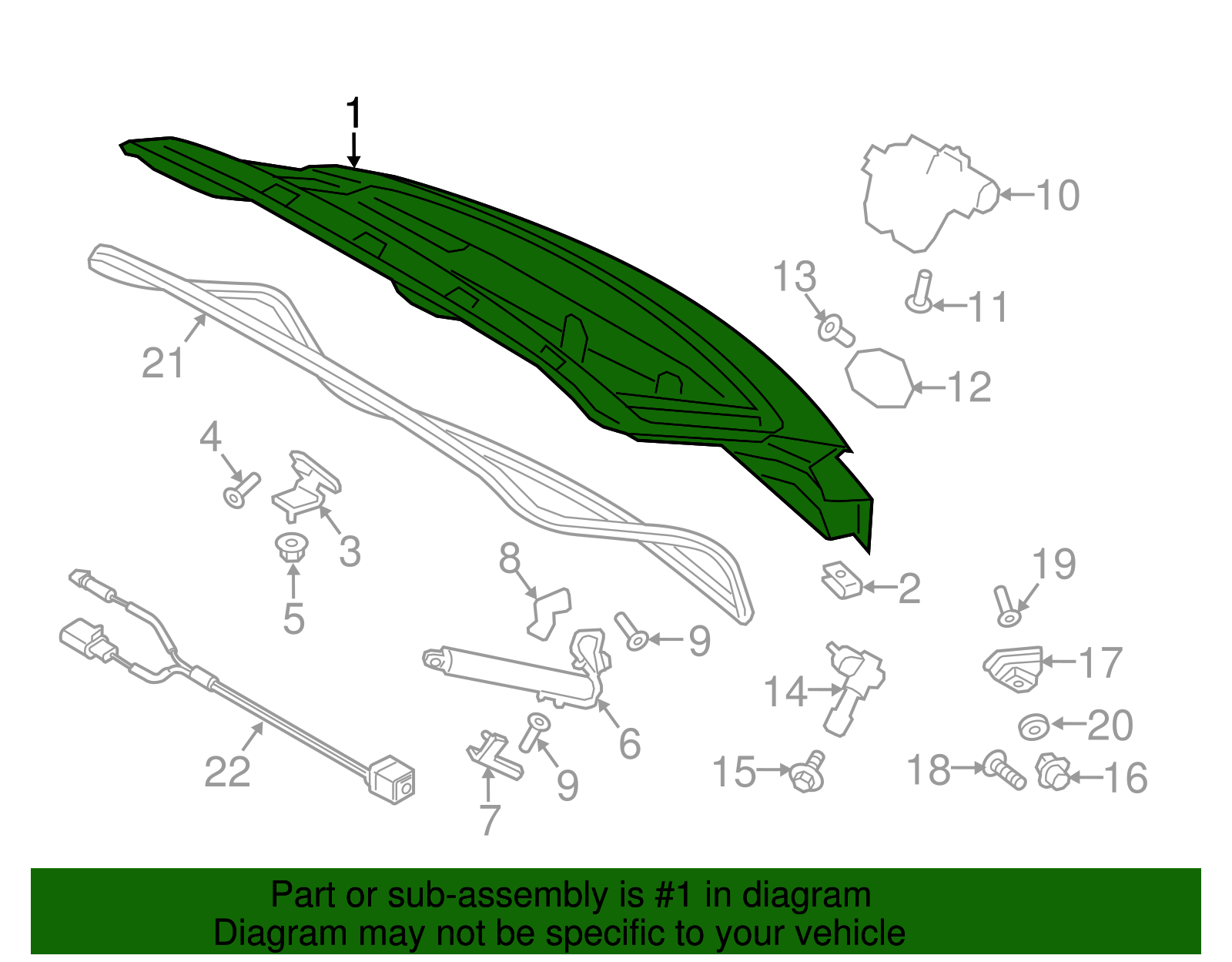 2015-2018 Porsche Macan Lift Gate 95B-827-025-LY-GRV | Sunset Porsche Parts