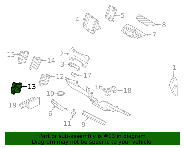31442625 - Air Vent Grille - 2019 2020 Volvo XC40 | Volvo OEM Parts Direct