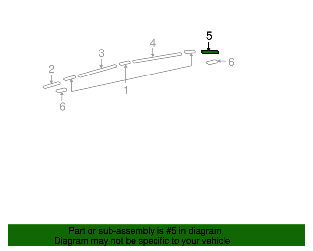2007-2014 Toyota FJ Cruiser Roof Molding 75557-35040-A0 | Toyota Parts ...