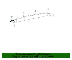 2007-2014 Toyota FJ Cruiser Roof Molding 75553-35040-A0 | OEM Parts Online