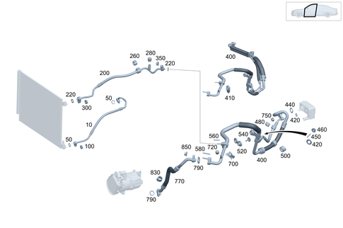 Refrigerant Line Routing for 2022 Mercedes-Benz Maybach S 580 ...
