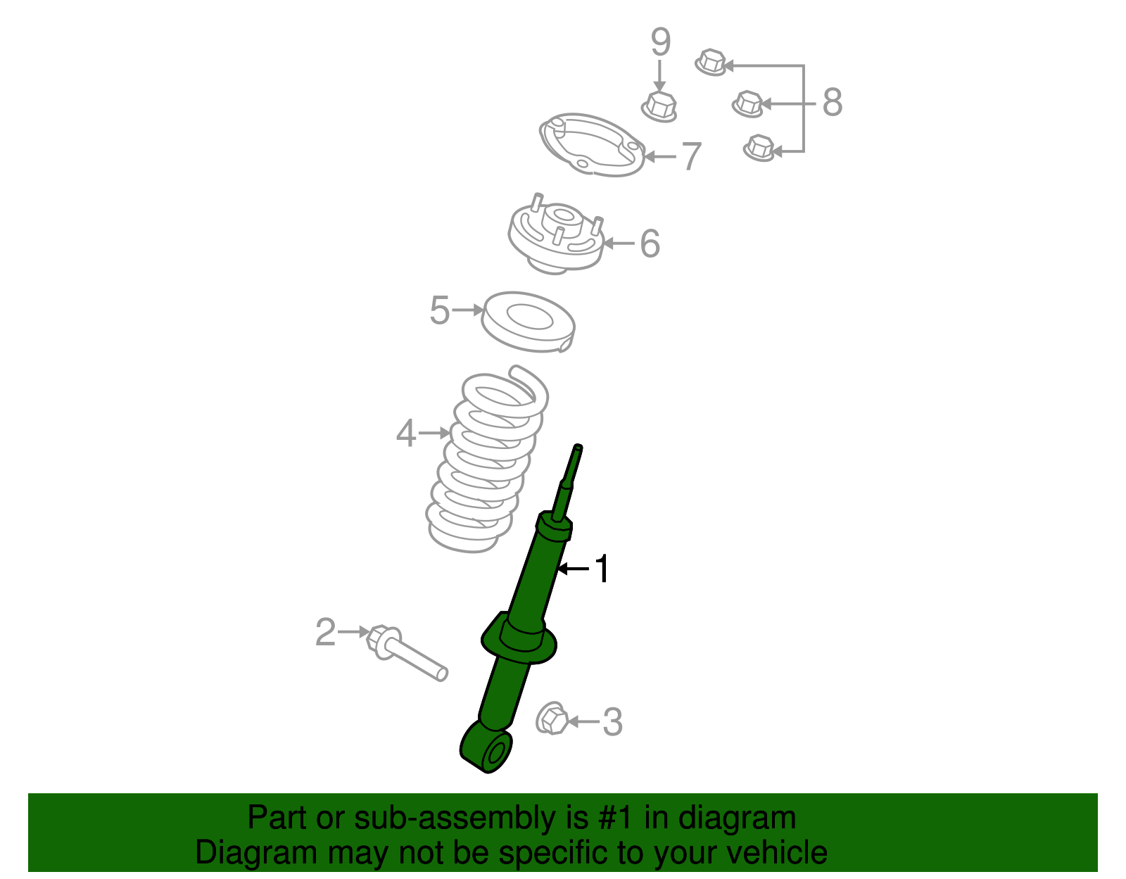 2010 Ford F-150 Shock Absorber AL3Z-18124-TA | TascaParts.com