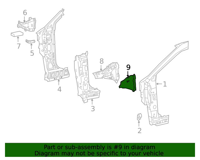 2018-2022 Toyota C-HR Outer Reinforced 55749-F4010 | Toyota Parts Center