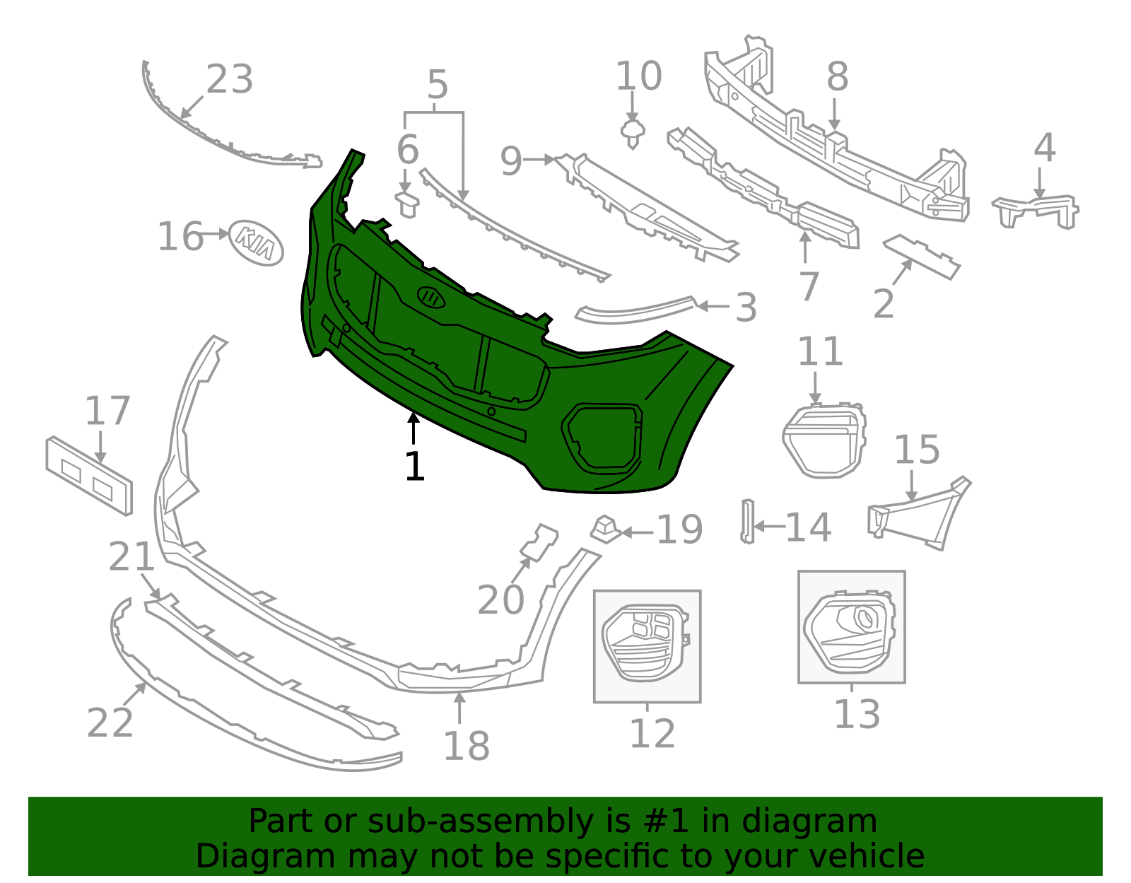 2020-2022 Kia Sportage Bumper Cover 86510-D9510 | Kia Automotive Parts