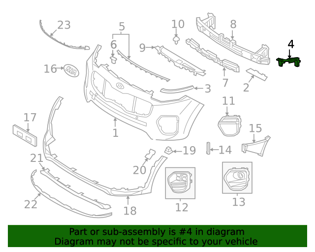 86552-D9000 - Upper Bracket 2017-2022 Kia Sportage | Kia.Parts Store