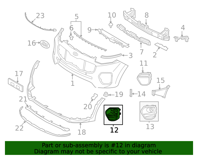 86522-D9510 - Fog Lamp Bezel 2020-2022 Kia Sportage | Kia.Parts Store
