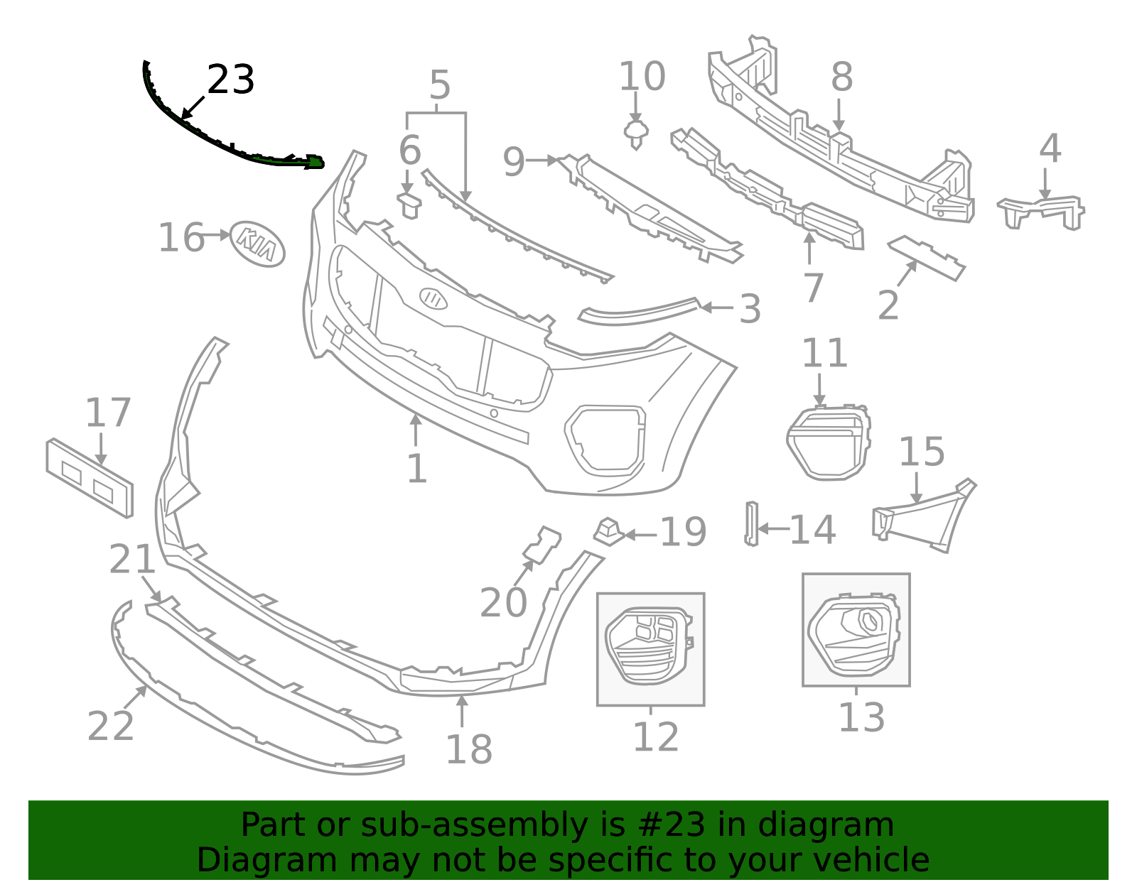 86595-D9520 - Front Molding 2020-2022 Kia Sportage | Kia.Parts Store