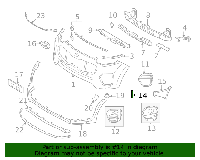 86578-D9200 - Fog Light Bracket 2020-2022 Kia Sportage | Kia.Parts Store