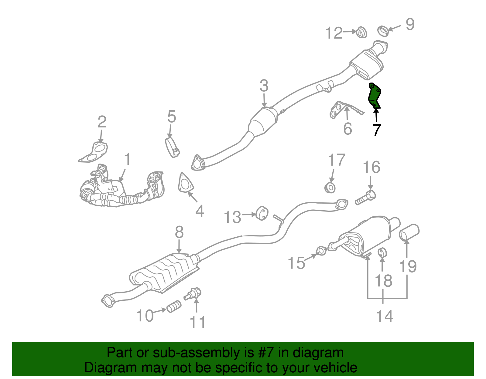 2010-2022 Subaru Exhaust System Hanger Bracket 44521AA090 | Subaru ...