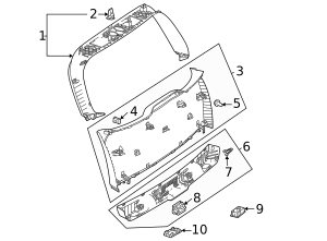 247-740-24-00-9051 - Liftgate Trim 2020-2023 Mercedes-Benz ...