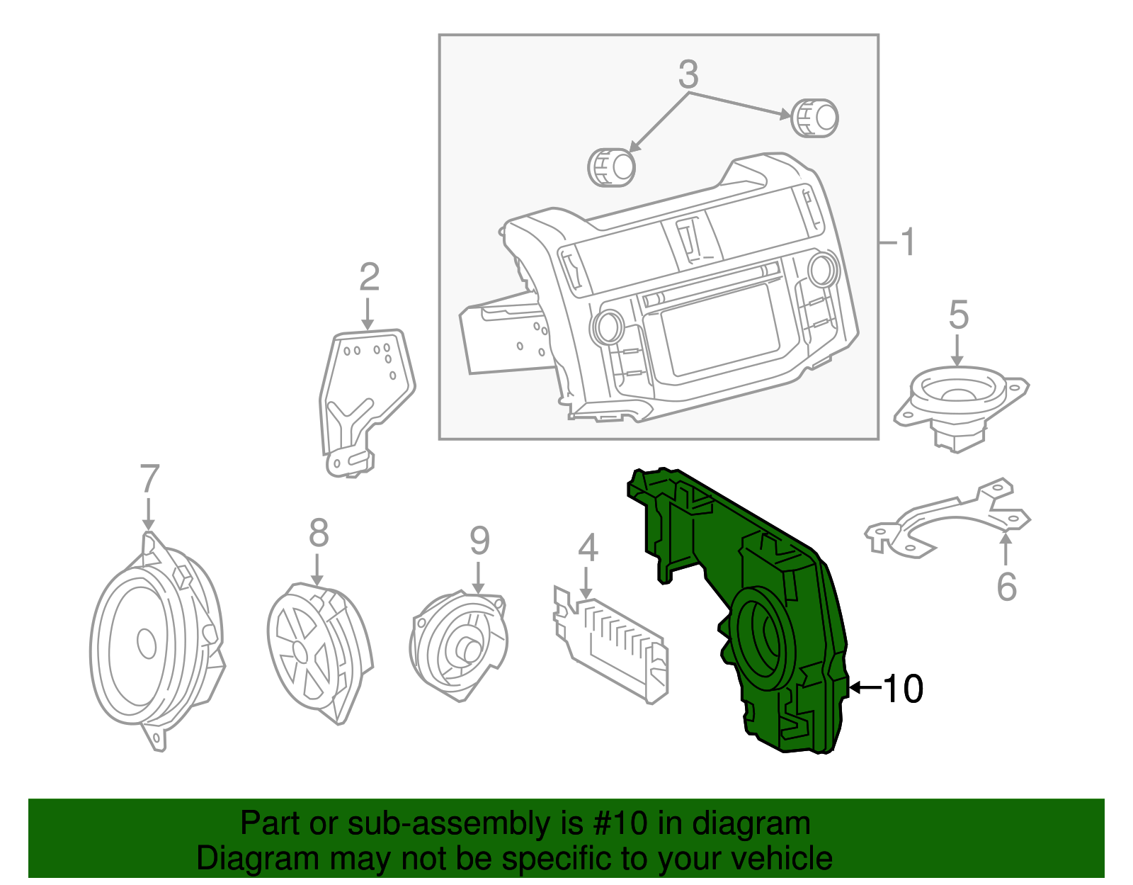 2017-2024 Toyota 4Runner Speaker 86150-35080 | Toyota Parts Center