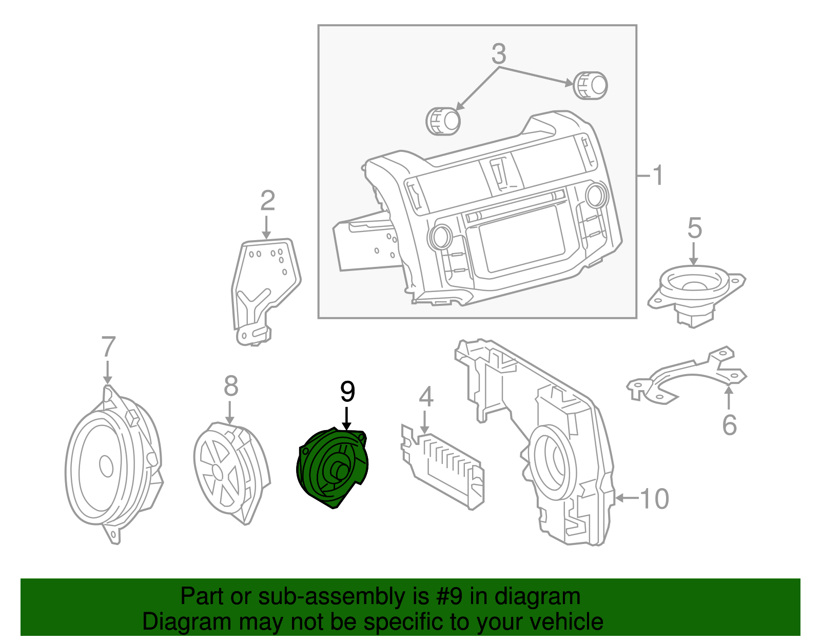 2017-2024 Toyota 4Runner Speaker 86150-35130 | Toyota Parts Center