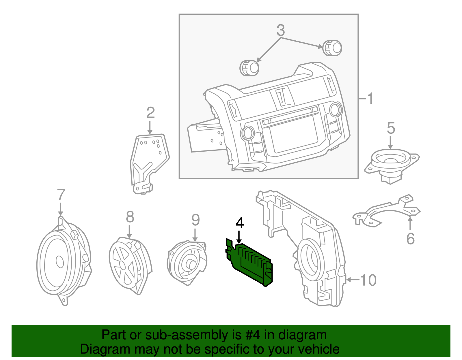 86280-0WC30 - High-Quality Radio Amplifier for 2014-2015 Toyota 4Runner ...