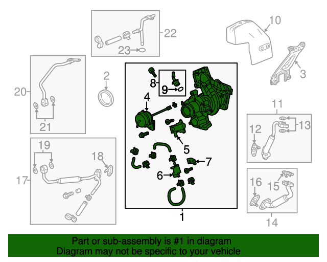 2013-2023 GM Engine Turbocharger 12682937 GM | GMPartsDirect.com