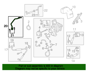2013-2022 GM Turbocharger Coolant Return Pipe 12679313 | GM Parts Center
