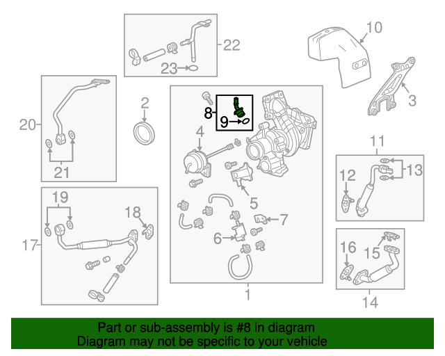 2013-2023 GM Positive Crankcase Ventilation (PCV) Hose Fitting 12635561 ...