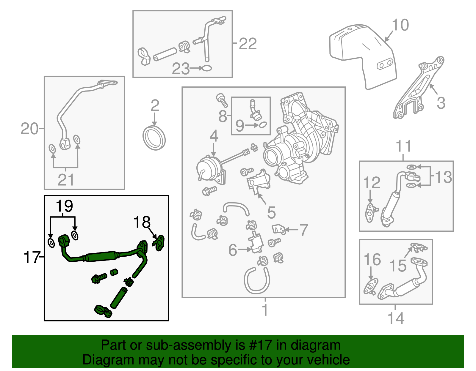 2013-2023 GM Turbocharger Coolant Feed Pipe 12683237 GM | GMPartsDirect.com