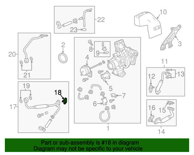 2013-2023 GM Turbocharger Coolant Feed Pipe Seal 12638272 GM ...