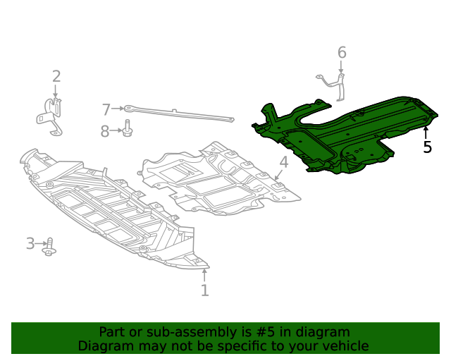 2017-2023 Mercedes-Benz Radiator Support Splash Shield 213-524-67-00 ...