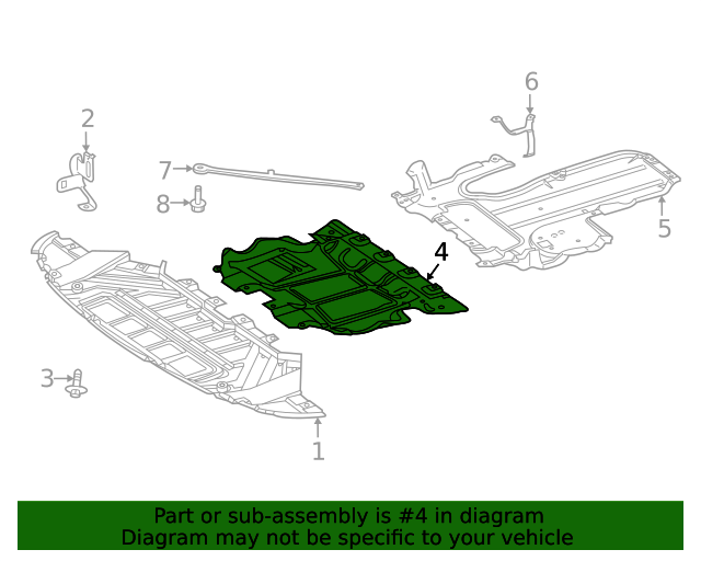 213-524-65-00 - Radiator Support Splash Shield 2017-2023 Mercedes-Benz ...