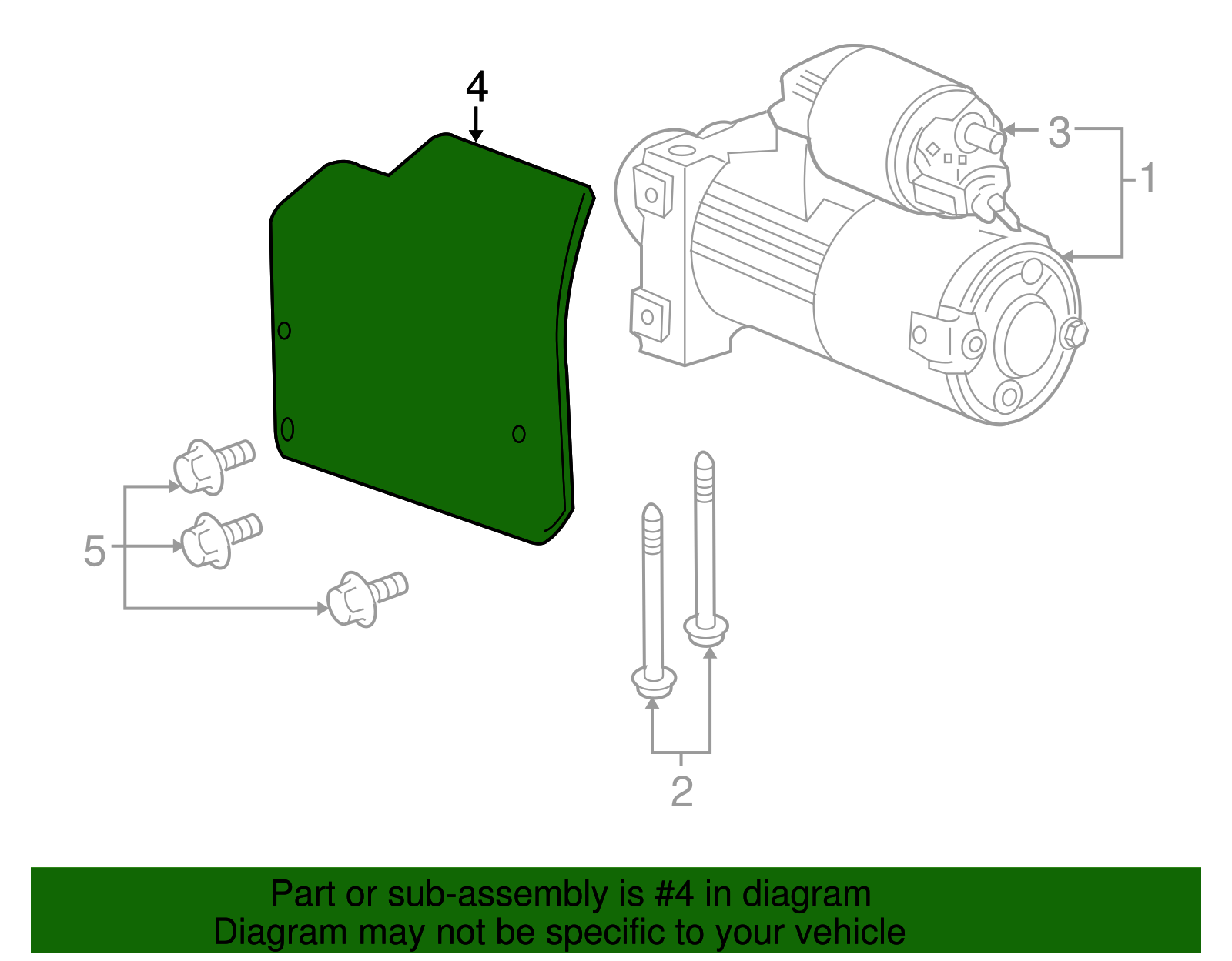 2008-2015 GM Starter Heat Shield 12629286 GM | GMPartsDirect.com