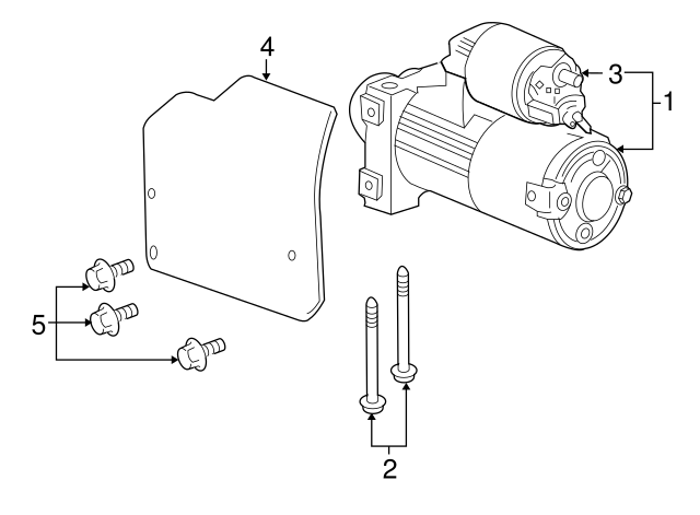 2008-2015 GM Starter Heat Shield 12629286 GM | GMPartsDirect.com