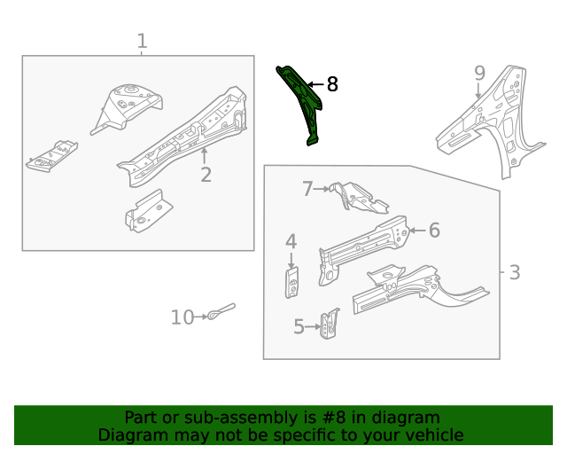 2020-2022 Nissan Sentra Rail Reinforced F4191-6LBMA | Nissan Parts Store