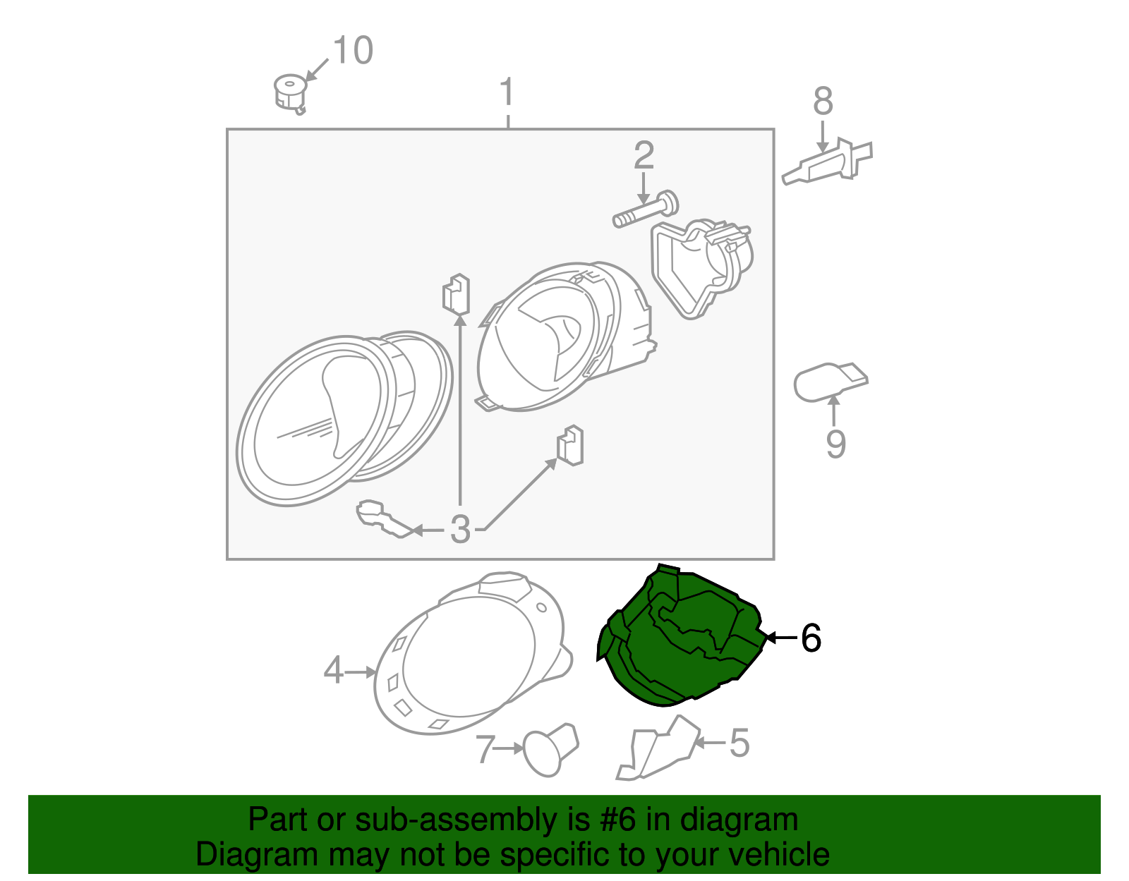1C0-941-053 - 2006-2010 Volkswagen Beetle Front Left Driver Headlamp ...