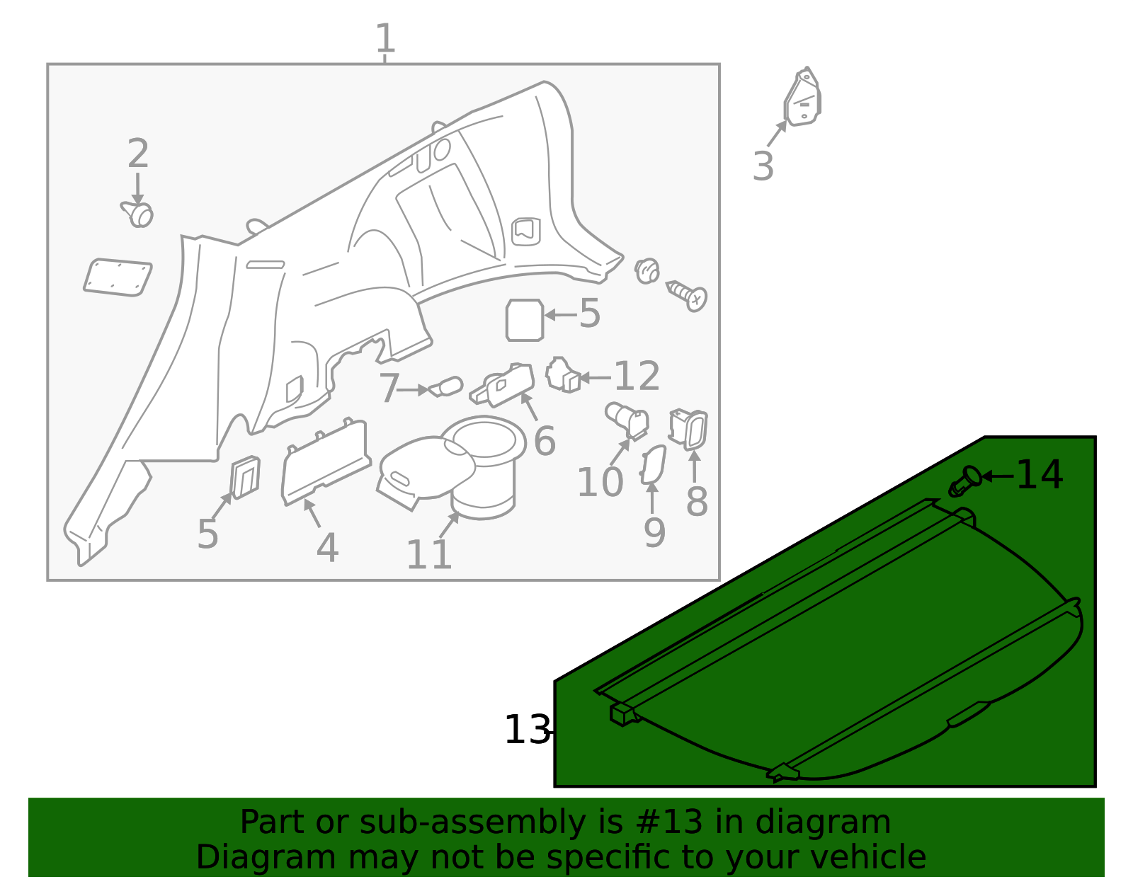 2014-2018 Subaru Forester Cargo Cover - Power Rear Gate 65550SG012VH ...