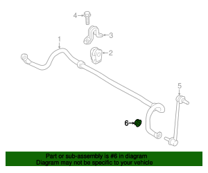 2007-2024 Nissan Stabilizer Link Nut 01225-N2011 | Nissan Parts Plus
