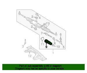 203-463-03-96 - Rack and Pinion Bellows 2003-2020 Mercedes-Benz ...