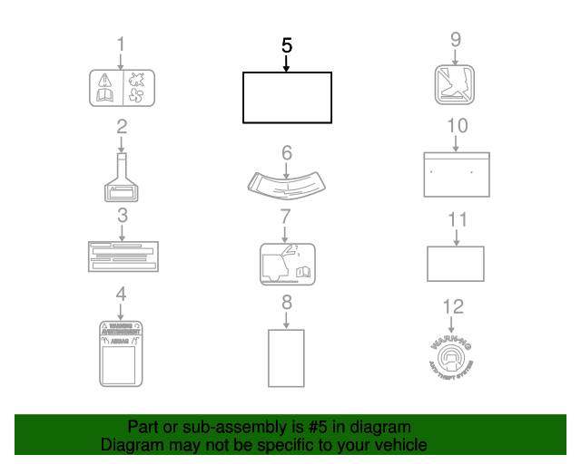 2008-2015 Mazda 5 Tire Press Label CD84-69-014C | Florida Mazda Parts