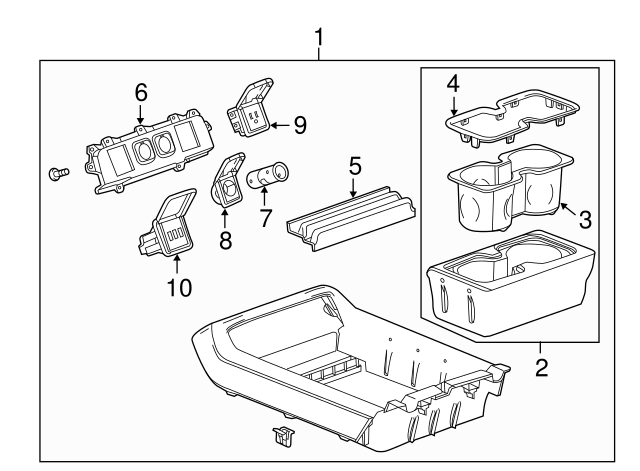 2014-2018 GM Cup Holder 23467146 | Chevrolet Parts Canada