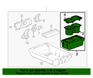 2014-2018 GM Cup Holder 23467146 | Chevrolet Parts Canada