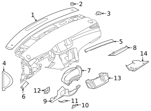 2019-2020 Infiniti QX50 Cluster Cover 68246-5NA0A | INFINITI
