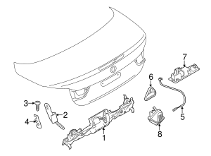 51247353615 - 2008-2018 BMW Trunk Lock Actuator Motor (51-24-7-353-615 ...