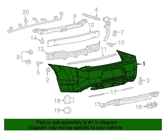 2015-2020 Chrysler 300 Bumper Cover 5PN47TZZAD | TascaParts.com