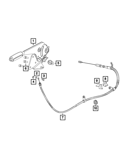 Parking Brake Lever, Cables, and Rear Disc Park Brake Assembly for 2015 ...